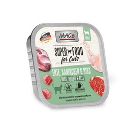 Mac's MAC&rsquo;s Katzennassfutter 'Superfood for Cats' Ente, Kaninchen & Rind Adult 100 g