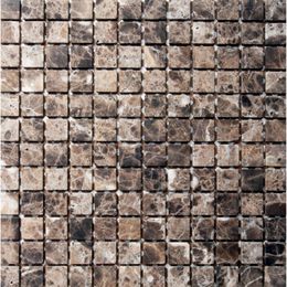 Mosaikfliese 'Emperador' Naturstein braun 30 x 30 cm