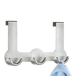 Wenko T&uuml;rgarderobe 'Rondo' Edelstahl matt, 3 Haken