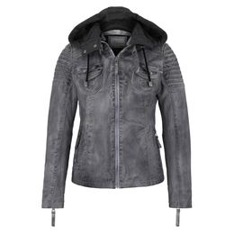 7eleven Lederjacke 'Viu' Damen Gr&ouml;&szlig;e L grau Sommerjacke