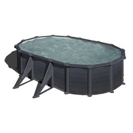 GRE Stahlwandpool-Set 'Granada' 500 x 132 x 300 cm mit Sicherheitsleiter und Sandfilteranlage
