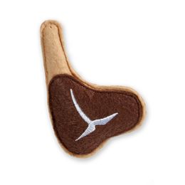 Karlie Katzenspielzeug Texil T-Bone braun mit Catnip 10,5 cm