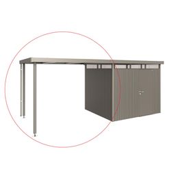 BioHort Seitendach quarzgrau-metallic 282 x 235 x 222 cm f&uuml;r Ger&auml;tehaus 'HighLine' H3