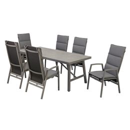 Gartenm&ouml;belset 'Fiona' f&uuml;r 6 Personen Aluminium