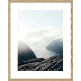Intertrading Bilderrahmen 'Iceland' Holz eichefarben 40 x 50 cm, Passepartout