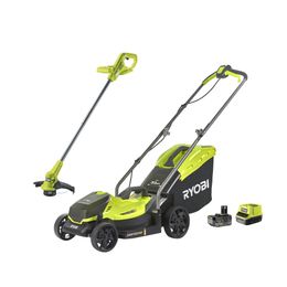 Ryobi Akku-Rasenm&auml;her-Set 'OLM1833LT23A-140' mit Akku-Rasentrimmer, Akku und Ladeger&auml;t 18 V 4 Ah