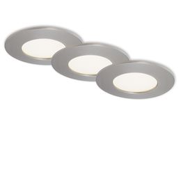 Briloner LED-Einbauleuchtenset 'Flat In' 16,5 W 1800 lm neutralwei&szlig; &Oslash; 8,5 cm 3 St&uuml;ck