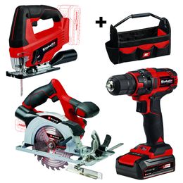 Einhell Combo Kit Akku-Bohrschrauber, Handkreiss&auml;ge, Stichs&auml;ge 'TC-TK 18/1 Li Kit'
