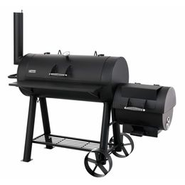 Tepro Smoker- und Holzkohlegrill 'Milwaukee' schwarz 171 x 151 x 78,5 cm