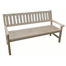 Promadino Gartenbank 'Johanna' 3-Sitzer Holz hellbraun 154 x 91 x 71 cm