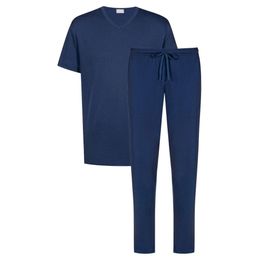 Mey Pyjama kurz 'Solid Night' Herren Gr&ouml;&szlig;e S dunkelblau