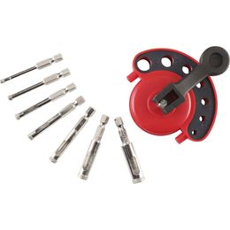 kwb Lochs&auml;gen-Set mit Bohrschablone &Oslash; 4-12 mm 8-teilig
