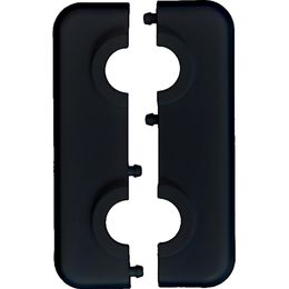 Doppelrosette &Oslash; 15 mm schwarz
