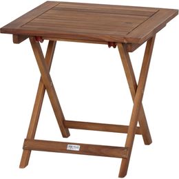 Gartenhocker 'Paleros' klappbar Akazienholz braun 50 x 52 x 50 cm