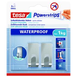 Tesa Haken 'Powerstrips Waterproof Small Zoom' Metall selbstklebend