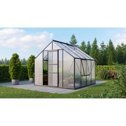 Vitavia Gew&auml;chshaus 'Meridian 1 6700' 254,4 x 254,4 cm mit 4 mm Hohlkammerplatten schwarz
