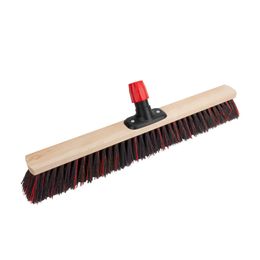 B&Uuml;MAG B&Uuml;MAG eG Saalbesen mit Kunststoffstielhalter Arenga Elaston 60 cm schwarz rot
