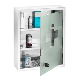 Wenko Medikamentenschrank edelstahl, gl&auml;nzend 30 x 40 cm