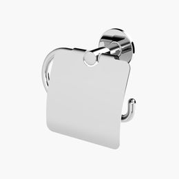 Lenz Toilettenpapierhalter mit Deckel 'Vida' wandh&auml;ngend verchromt