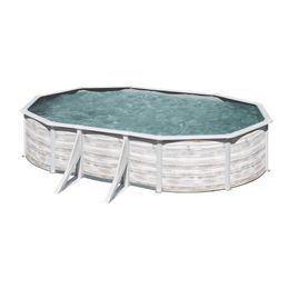 GRE Stahlwandpool-Set 'Nordic' 610 x 375 x 120 cm mit Sicherheitsleiter und Sandfilteranlage