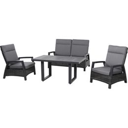 Loungem&ouml;belset 'Taranto' f&uuml;r 4 Personen Polyethylengeflecht/Aluminium