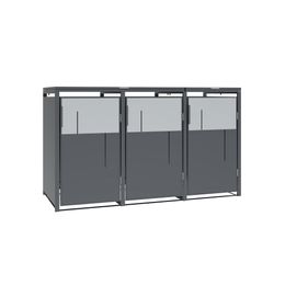 WESTMANN M&uuml;lltonnenbox 'Tonus 3' dunkelgrau/grau 198 x 80 x 116 cm