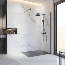 Schulte Walk-In-Duschwand 'Alexa Style 2.0' Gunmetal 200 x 90 cm