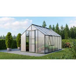 Vitavia Gew&auml;chshaus 'Meridian 1 9900' 254,4 x 378,8 cm mit 4 mm Hohlkammerplatten smaragdfarben