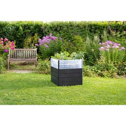 Garantia Hochbeet 'Ergo Quadro Turbo L 75 Stone' anthrazit 80 x 75 x 80 cm
