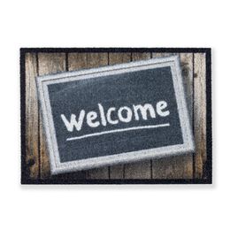 Astra Sauberlaufmatte 'Deco Brush' 50 x 70 cm Welcome schwarz