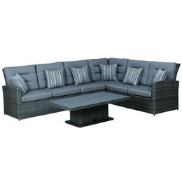 siena GARDEN Loungem&ouml;belset 'Porto' Aluminium grau 5-teilig