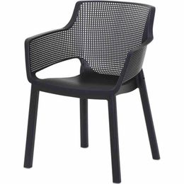 Gartenstuhl 'Easy' stapelbar Kunststoff anthrazit x 78 x 53 cm