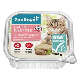 ZooRoyal Katzennassfutter 'Lachspastete feinen St&uuml;ckchen Joghurtgelee' 100 g