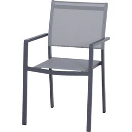 siena GARDEN Gartenstuhl 'Leeds' stapelbar Aluminium anthrazit 54 x 88 x 54 cm