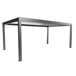 BioHort Pergola quarzgrau metallic/silberfarben 6 x 3,5 m