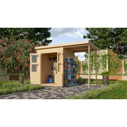 Flachdachhaus 'Heimfeld 1' naturfarben 182 x 126 x 220 cm naturfarben