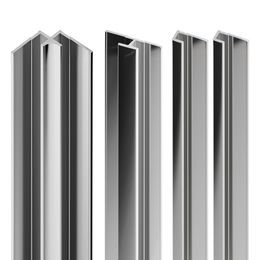 Schulte Profil-Set f&uuml;r Duschr&uuml;ckwande 'DecoDesign' Chromoptik, 4-teilig