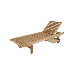 Garden Pleasure Sonnenliege 'Solo' verstellbar braun 64,5 x 85 x 198 cm