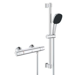 Grohe Thermostat-Brausegarnitur 'Precision Trend' chromfarben 3 Strahlarten, 60 cm