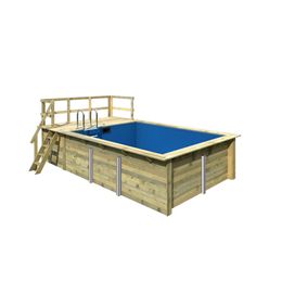 Karibu Massivholzpool 'Pool 2' naturbelassen 440 x 124 x 353 cm