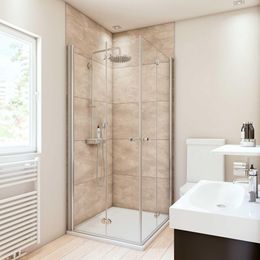 Breuer Duschr&uuml;ckwand Fliesenoptik Gro&szlig;format-Design beige 100 x 255 cm