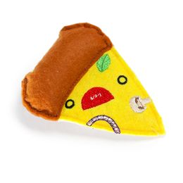 Karlie Katzenspielzeug Texil Pizza gelb mit Catnip 11 cm