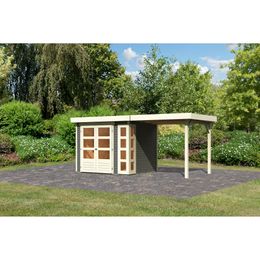 Karibu Gartenhaus-Set 'Terko 3' terragrau mit Schleppdach 491 x 211 x 238 cm