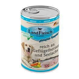 LANDFLEISCH Hundefutter 'Classic' Gefl&uuml;gelherz & Seelachs 400 g