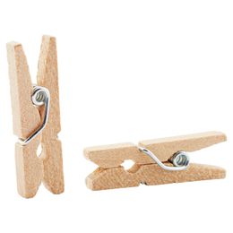 Glorex Mini-W&auml;scheklammern "hobby time" Holz 25 mm 45 St&uuml;ck