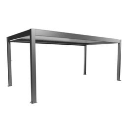 BioHort Pergola quarzgrau metallic/wei&szlig; 6 x 3 m
