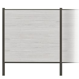 Elephant Zaun-Komplettset 'Roma Line' WPC beige mit Pfosten anthrazit zum Einbetonieren 565 x 180 cm