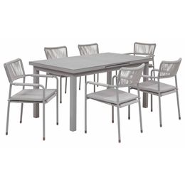 Gartenm&ouml;belset 'Jasmin' f&uuml;r 6 Personen Aluminium