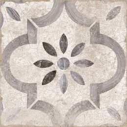 Bodenfliese 'Retro Mesina gris' Feinsteinzeug mehrfarbig 22,5 x 22,5 cm