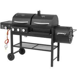 El Fuego Kombigrill 3-in-1 'Sierra' schwarz 173,5 x 117,5 x 60 cm